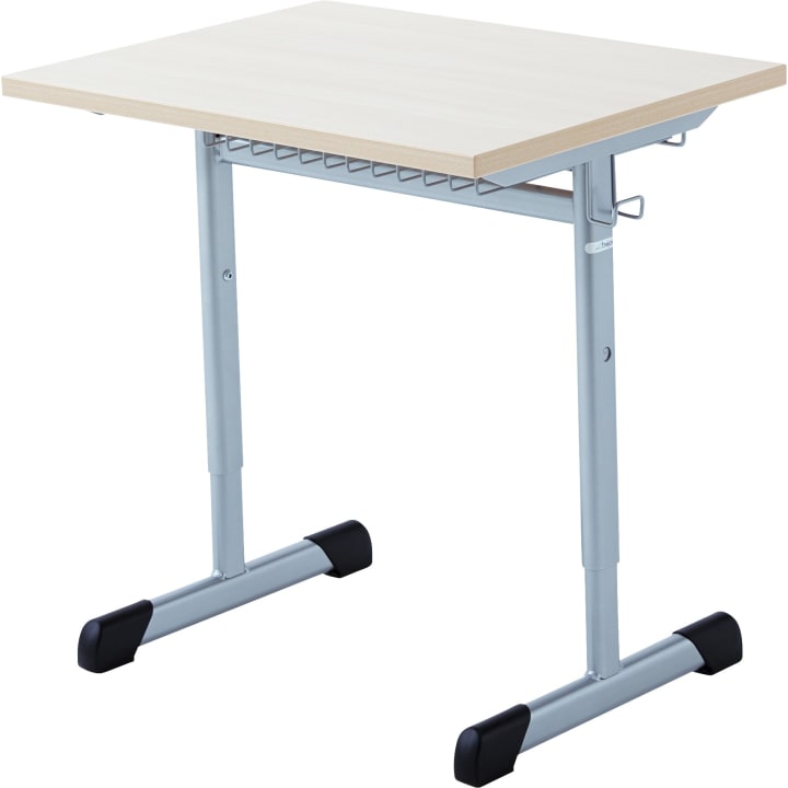 1er-Kufentisch logo, höhenverstellbar – ohne Drahtkorb, B70 x T55 cm | HABA-Pro