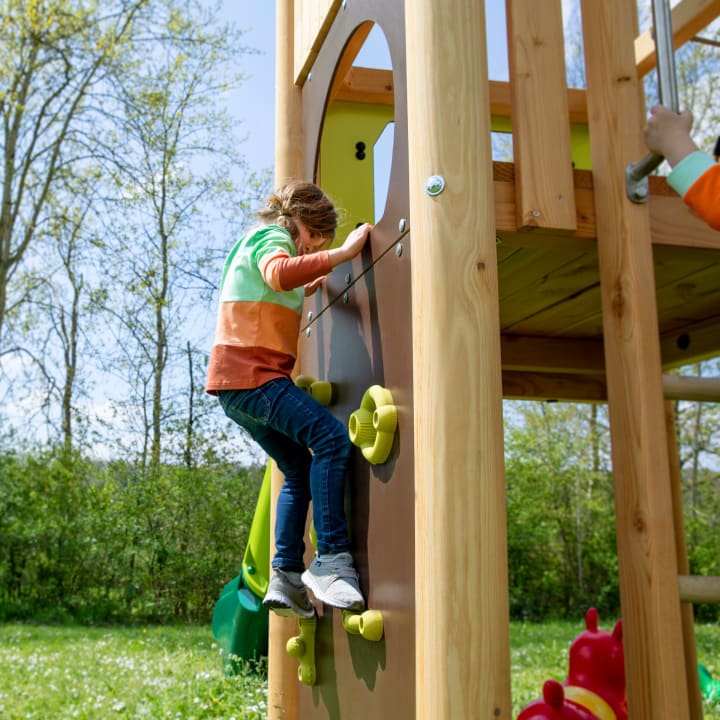 Zwei-Turm-Spielanlage mit Netztunnel online kaufen » HABA Pro