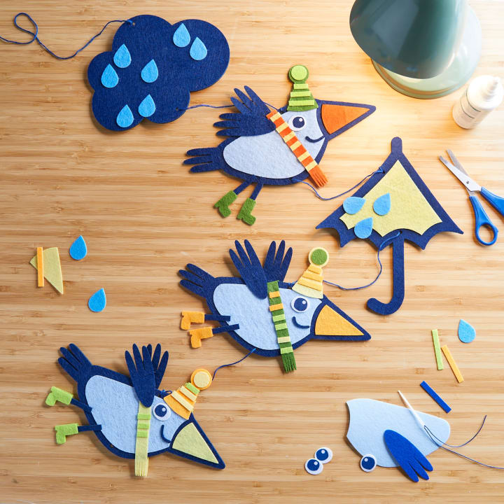 Sachenmacher Filzgirlande Raben, Bastelset für 1 Girlande online kaufen ...